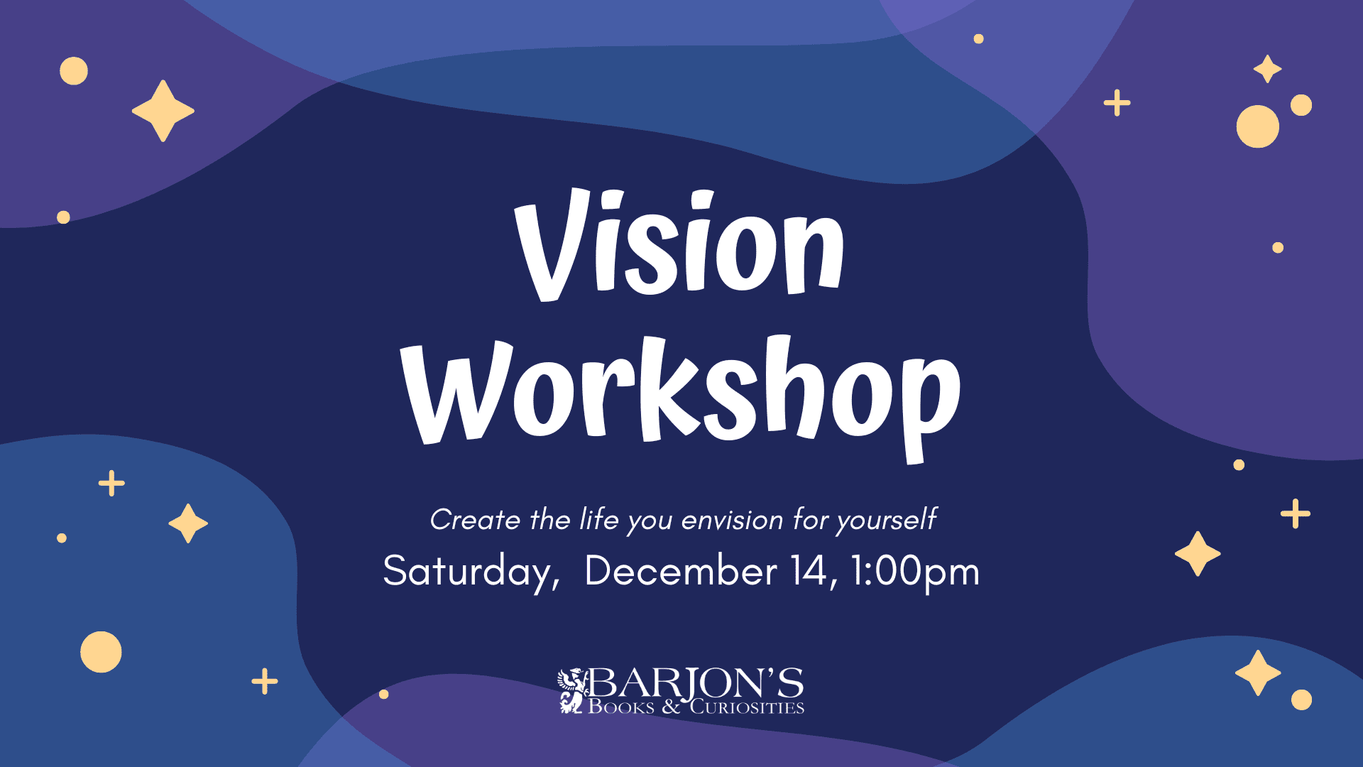 Vision Workshop with Susan Rickett | Barjon's Books & Curiosities